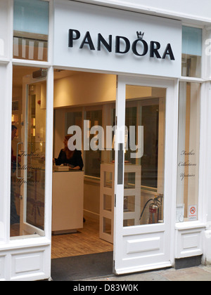 Pandora sign above shop entrance in Chester UK Stock Photo - Alamy