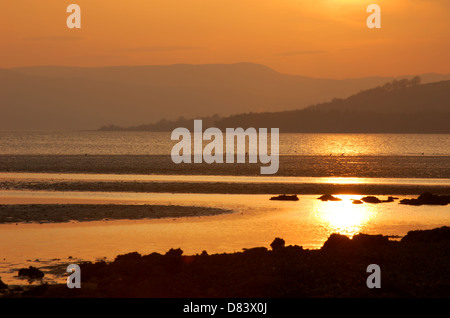 View across the Gareloch from Craigendoran at sunset Stock Photo - Alamy