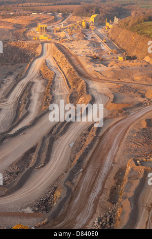 Aerial view, Whatley Quarry, Somerset Stock Photo - Alamy