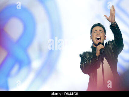Singer Ryan Dolan representing Ireland performing during the dress ...