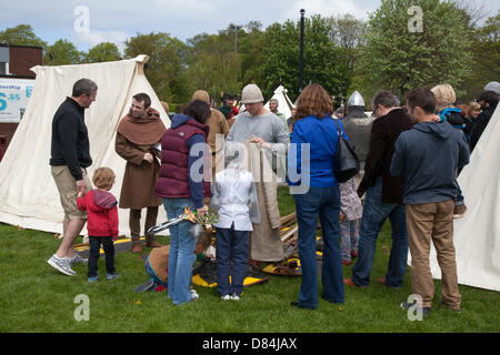 The re-enactment group Historia Normannis, a 12th-century reenactment ...