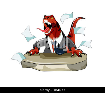 T-Rex Dinosaur, Tyrannosaurus Rex reptile sitting, prehistoric Jurassic ...