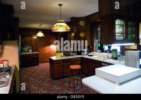 A view of the kitchen in Elvis Presley's mansion Graceland in Memphis ...