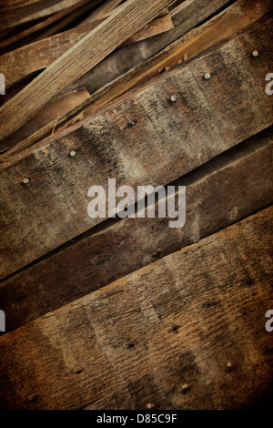 Protruding Nails on Timber Beams Stock Photo - Alamy