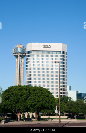 A view of the Belo building in downtown Dallas,Texas Stock Photo - Alamy