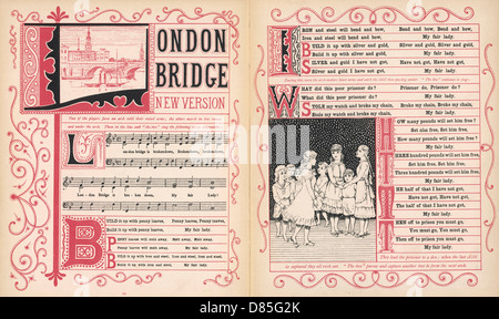 London Bridge is broken down, words and music Stock Photo - Alamy