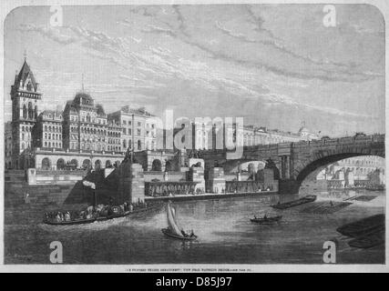 The Thames Embankment, 19th century, River Thames in central London ...