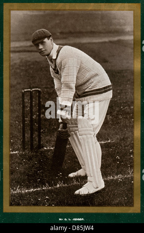 Gilbert Jessop (1874 - 1955), Gloucestershire and England batsman, who ...
