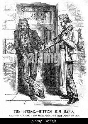 Cartoon, The Strike -- Hitting Him Hard Stock Photo - Alamy