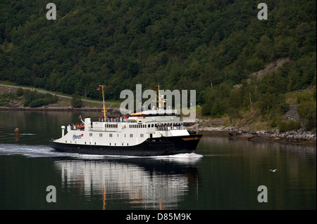 Car ferry in Geiranger Fjord, Norway Stock Photo - Alamy