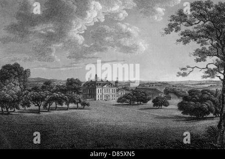 Mount Norris, Kent, England, Seat of Lord Rokeby, antique engraving ...