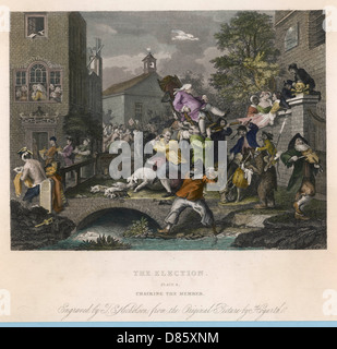 The Election, chairing the member, by William Hogarth Stock Photo - Alamy
