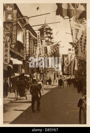 Shanghai street scene in the 1920s Stock Photo - Alamy