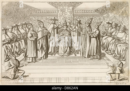 Coronation of Pope Boniface IX at Rome, 1389 Stock Photo - Alamy
