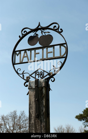 matfield village sign Stock Photo - Alamy