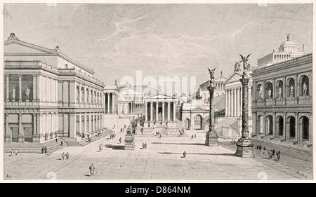 Reconstruction Of The Roman Forum Rome Italy Stock Photo - Alamy