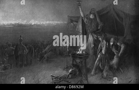Alexander the Great at the fire altar on the eve of the battle of ...
