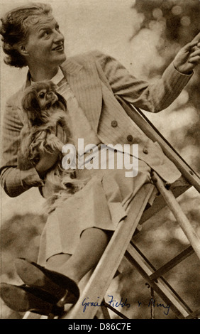 Gracie Fields Actress Singer sitting on bench with third husband Boris ...
