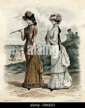 Women fashion dress 1881 Stock Photo - Alamy