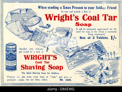 Wright's Coal Tar soap advertisement Stock Photo - Alamy