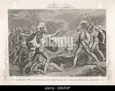 King Henry V at Battle of Agincourt Stock Photo - Alamy