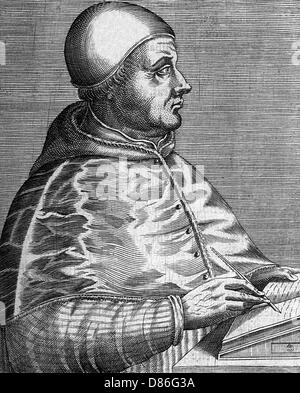 POPE PIUS II (1405-1464). /nPope, 1458-1464. Copper engraving, Italian ...