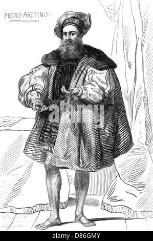 Pietro Aretino, 1492 - 1556, an Italian writer and poet of the ...