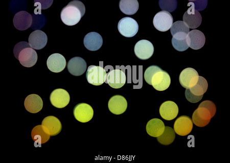 Blurry light dots and colorful circles abstract background Stock Photo ...
