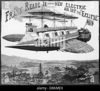 FRANK READE JR. AND HIS NEW ELECTRIC AIR SHIP, 'THE ECLIPSE' Stock ...