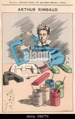 (Jean Nicolas) Arthur Rimbaud (1854-1891), French poet in 1871. After a ...