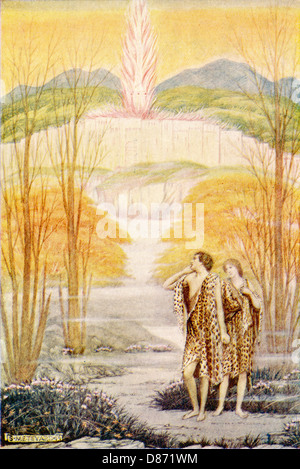 ADAM AND EVE LEAVE Stock Photo - Alamy
