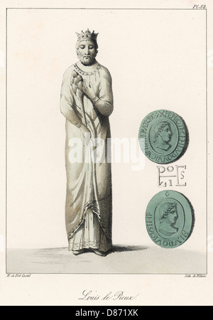 Holy Roman Emperor Louis the Pious, Ludovicus Pius, 778-840, the Fair ...