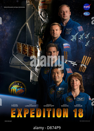 Expedition 18 crew, including NASA astronaut Charles Simonyi ...