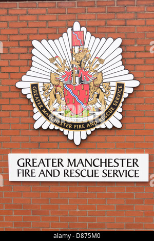 Greater Manchester Fire and Rescue Crest Badge Stock Photo - Alamy