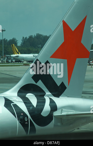Jetstar plane changi airport livery aviation Stock Photo - Alamy