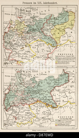 MAP OF GERMANY 1815 - 1866 Stock Photo: 53393795 - Alamy