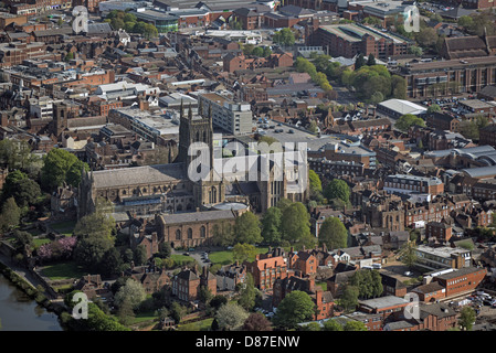 aerial view of Worcester, UK Stock Photo - Alamy