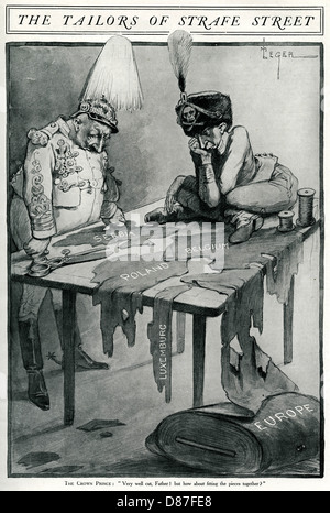 WWI, Satirical War Map of Europe, 1914 Stock Photo - Alamy