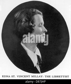 Edna St. Vincent Millay (1892-1950) American poet. 1914 portrait by ...