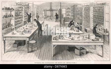 Thomas Edison's Menlo Park Laboratory in New Jersey, photographed on ...