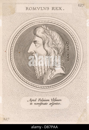 Romulus, founder and first King of Rome, with his brother Remus ...