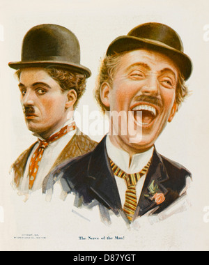 Charlie Chaplin and friend Stock Photo - Alamy