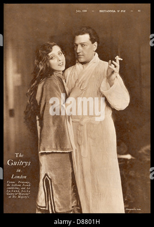 Sacha Guitry and wife Stock Photo - Alamy
