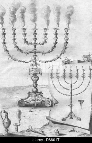 Ceremonial objects : The GOLDEN CANDLESTICK (Menorah) with seven ...