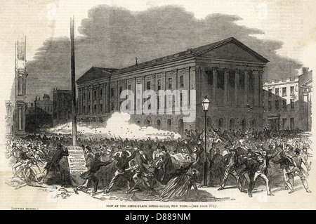 NEW YORK: ASTOR PLACE RIOT. /nRiot in front of the Italian Opera House ...
