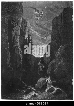 When it is time for Faust to die, Mephistopheles hurls him down to Hell ...