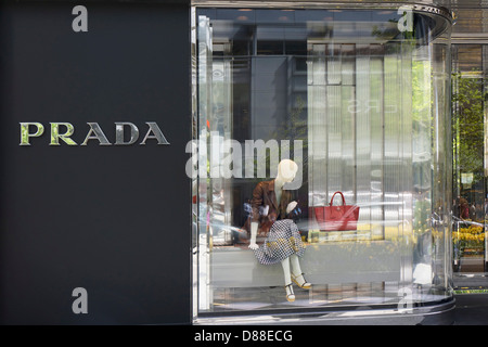 Prada shop store sign Stock Photo - Alamy