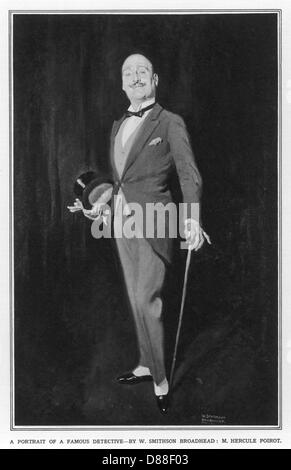 HERCULE POIROT the Belgian detective, hero of many of Christie's books ...