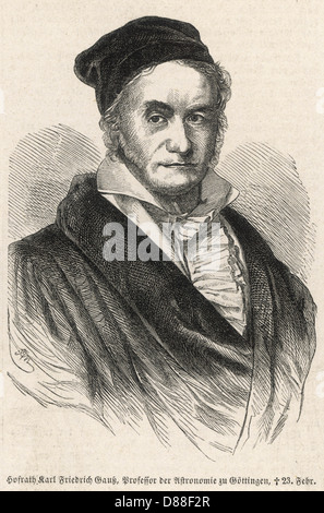 Gauß, Karl Friedrich, 1777 - 1855, German scientist (mathematician ...