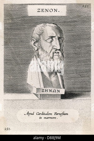 Zeno of Citium, circa 335 - 263 BC, Greek philosopher, half length ...